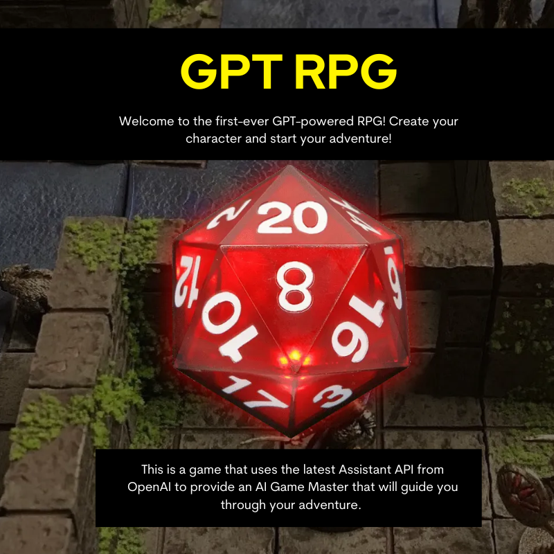 🔥 A Foray into Fantastical Worlds with GPT RPG: Javascript Edition (Part 1)